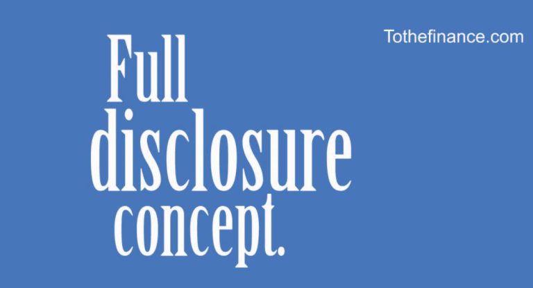 What is the full disclosure concept principle in accounting?
